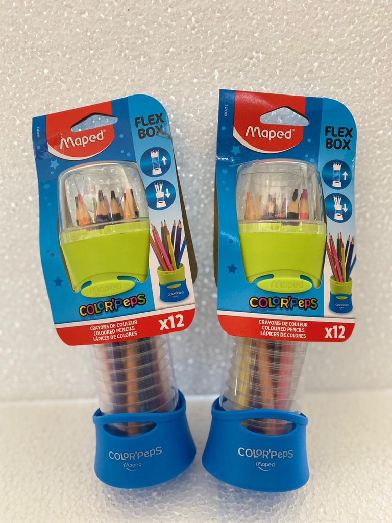 CRAYON MADERA MAPED FLEX BOX 12 COLORES LARGO | Distribuidora los escudos